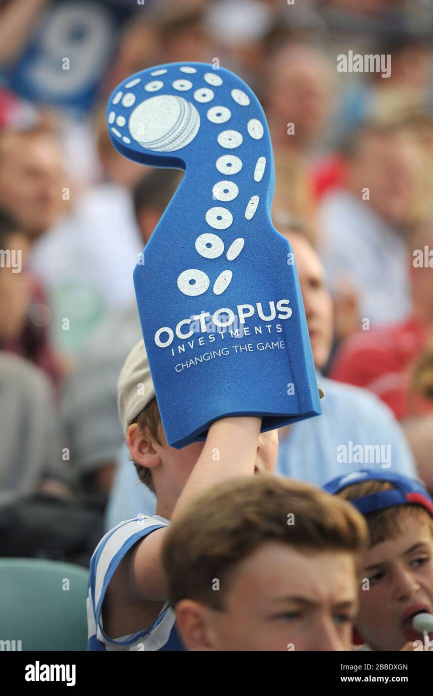 An octopus novelty foam hand Stock Photo - Alamy