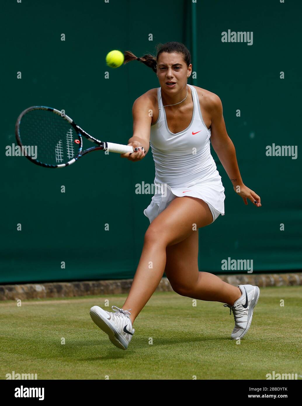 Croatia's Ana Konjuh in her Girls' Singles match against Ukraine's ...