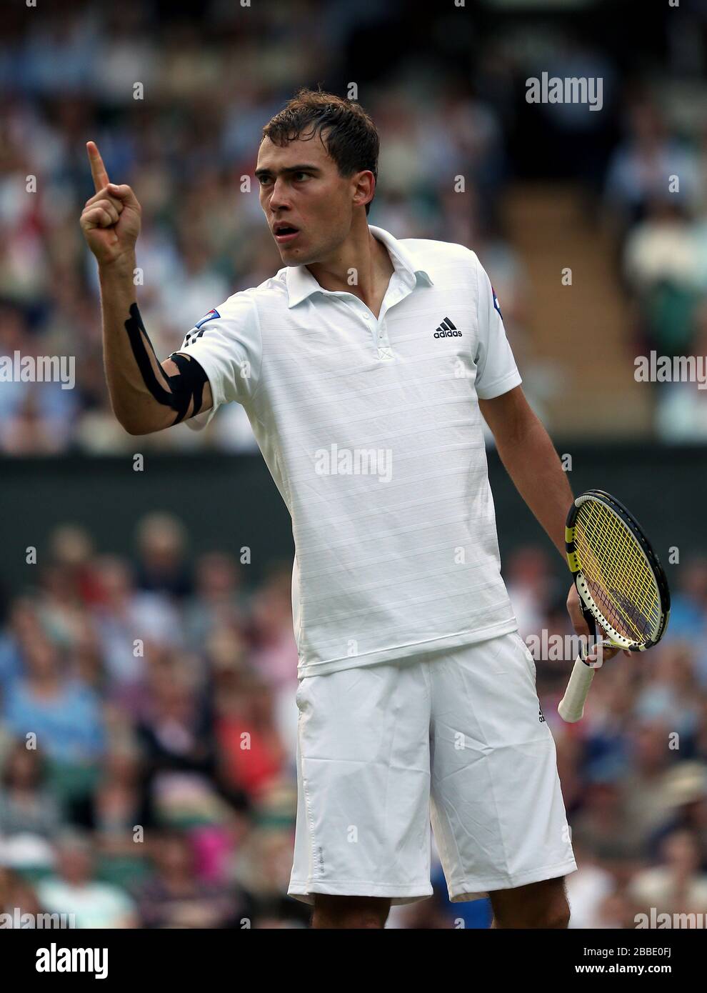 Poland's Jerzy Janowicz celebrates during his match against Great ...