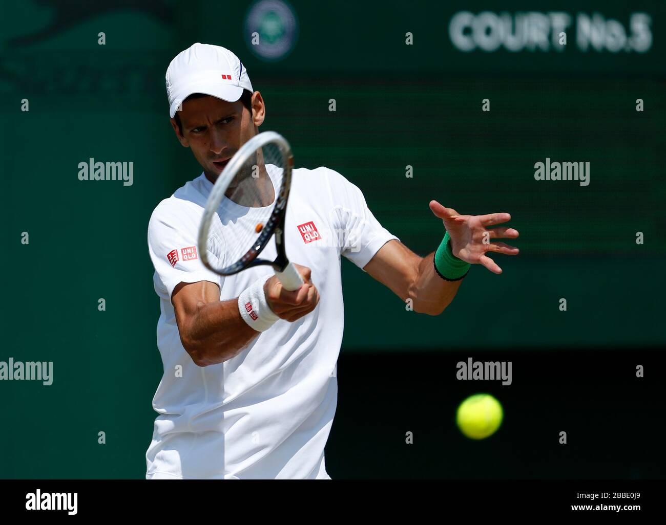 Serbias novak djokovic during a practice session hi-res stock ...
