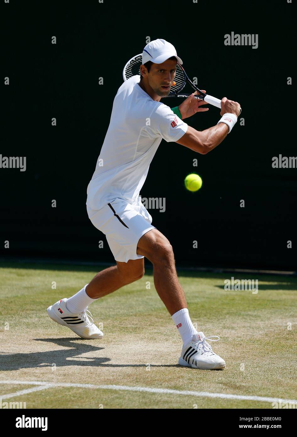 Serbias Novak Djokovic During A Practice Session High Resolution Stock ...