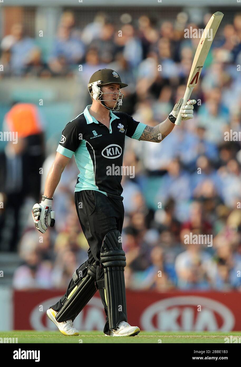 Surrey's Jason Roy celebrates reaching his half-century Stock Photo - Alamy