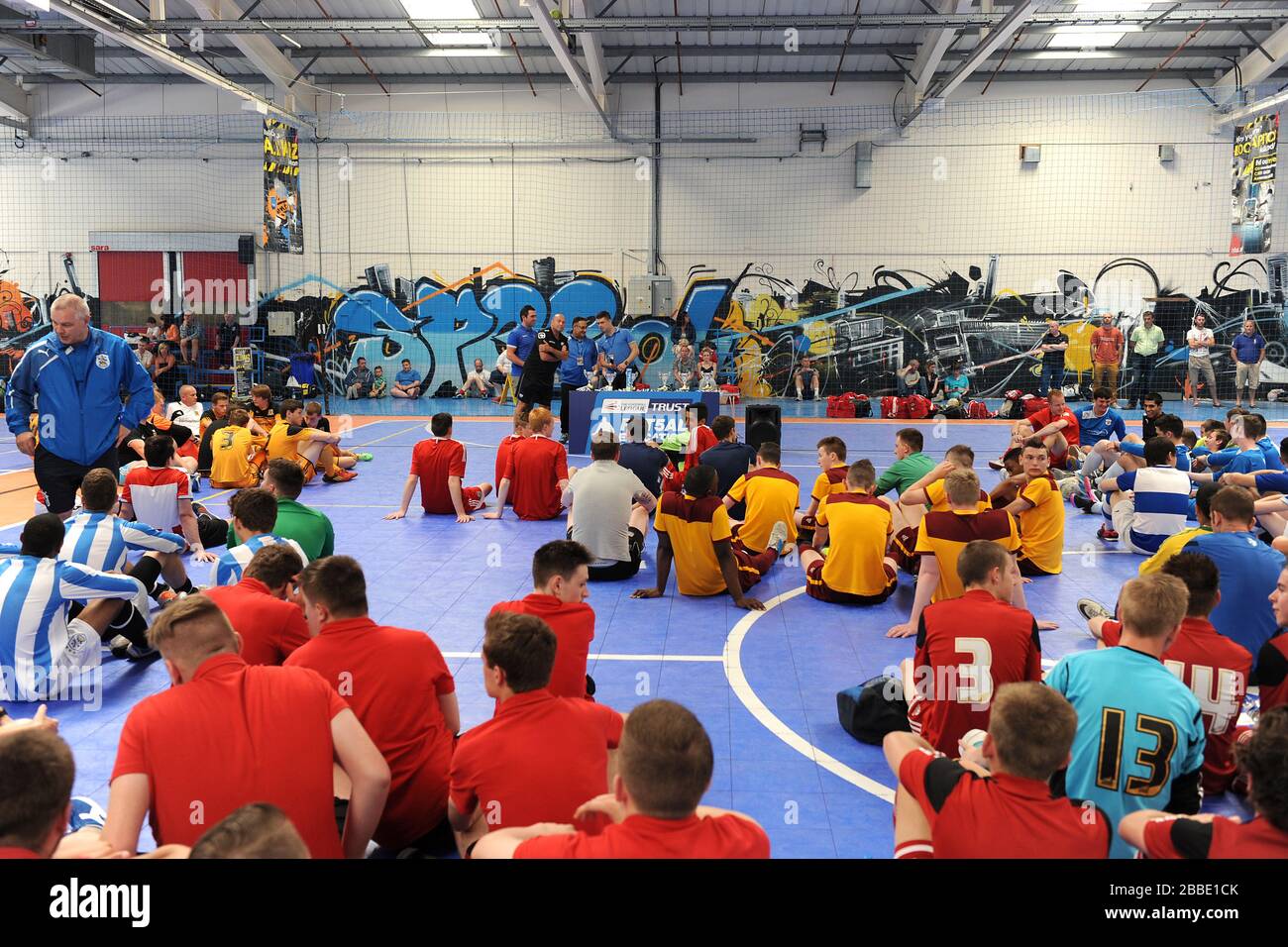 Players from all teams receive talk the days matches begin hi-res stock ...
