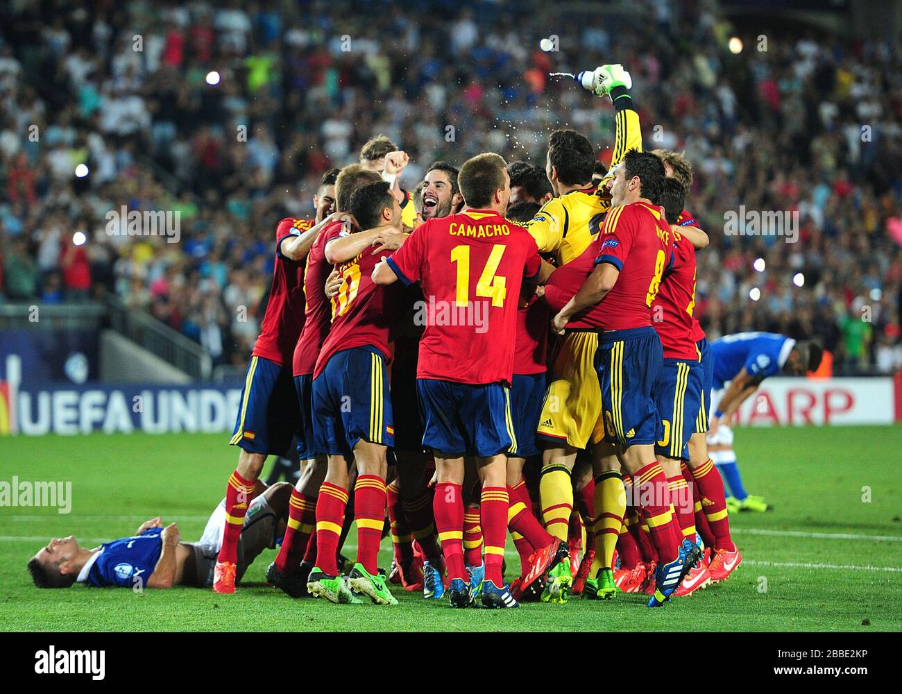 Spain celebrate winning the UEFA European Under 21 Championship Stock ...