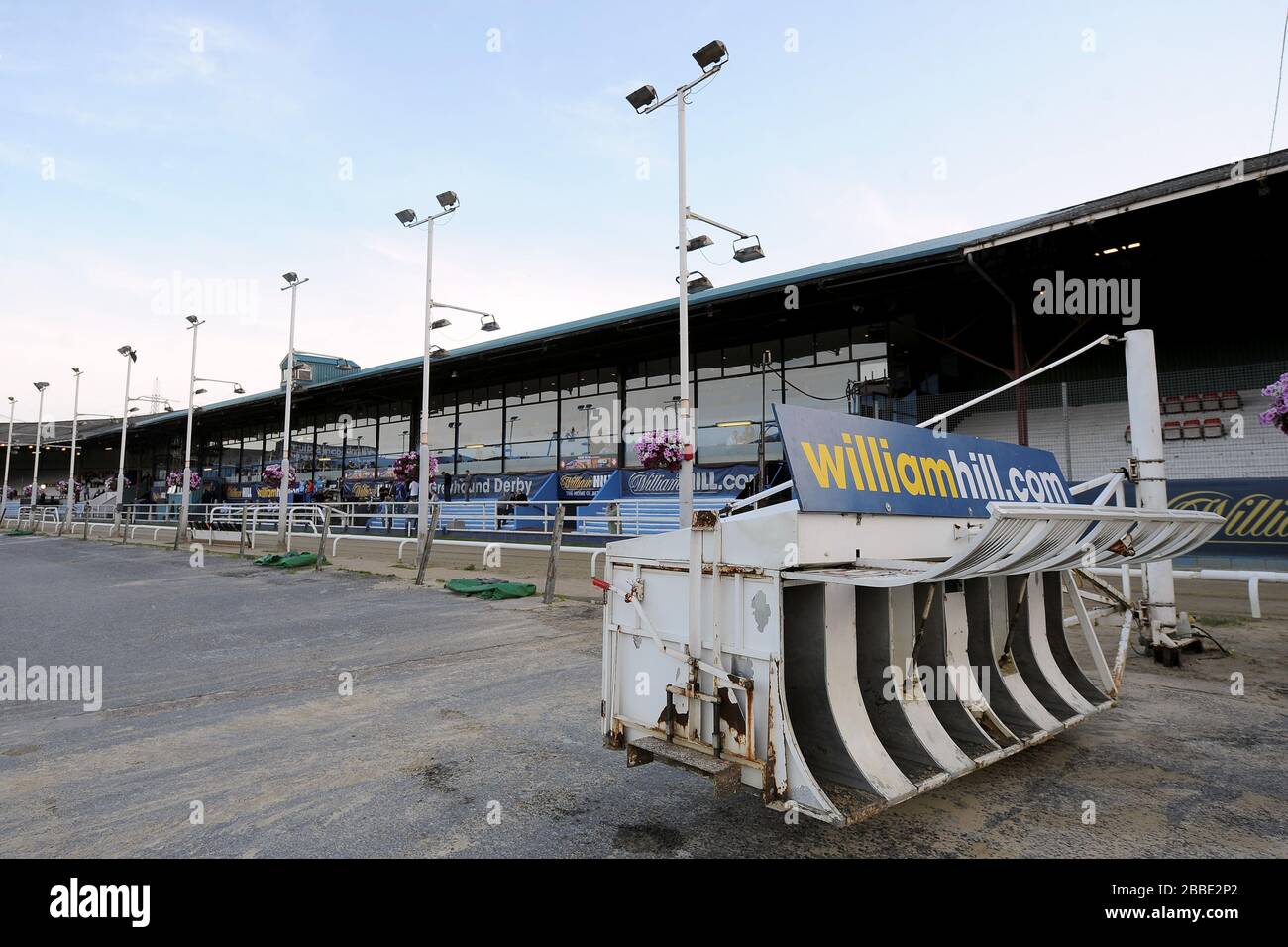 A view of the starting gates inside Wimbledon Stadium before the ...