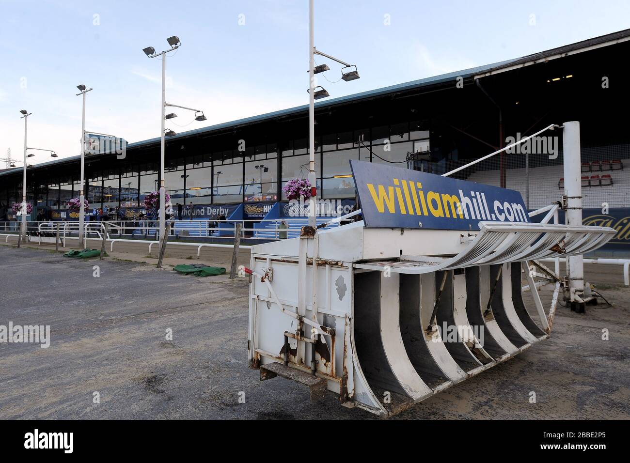 A view of the starting gates inside Wimbledon Stadium before the ...