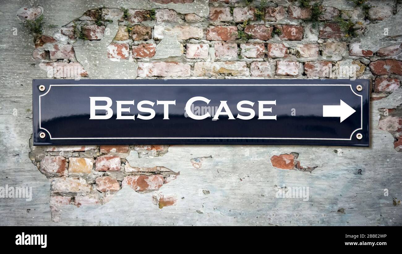 Street Sign the Way to Best versus Worst Case Stock Photo - Alamy