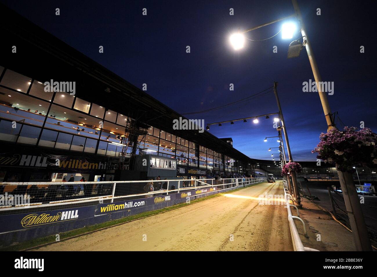 General view of Wimbledon Stadium after the evenings racing Stock Photo ...