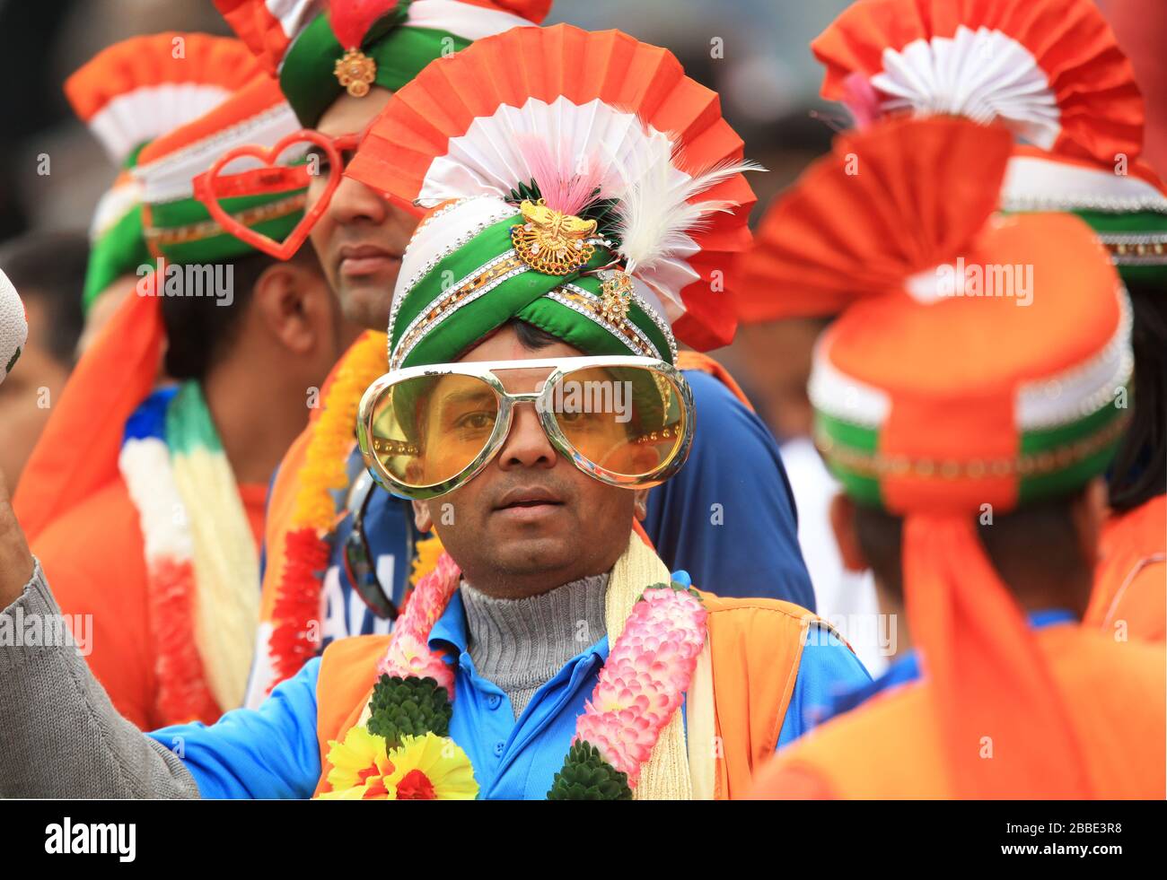 India fans soak up the atmosphere Stock Photo - Alamy