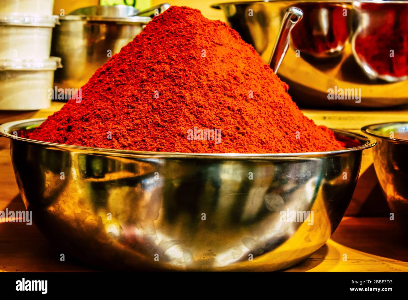 Jerusalem Israel August 18, 2018 Closeup of various spices sold in ...