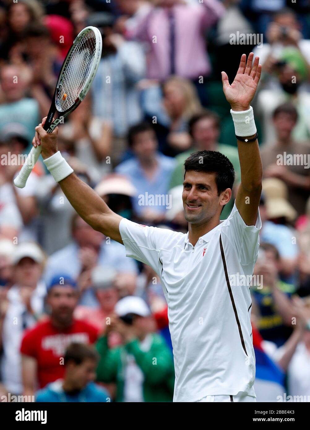 Serbia's Novak Djokovic celebrates beating Germany's Florian Mayer ...