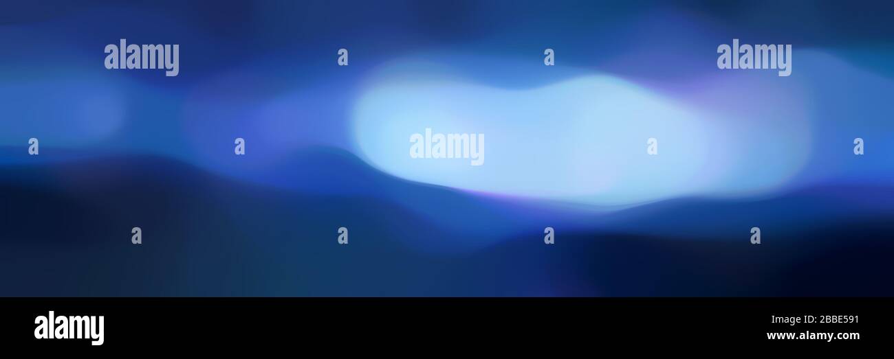 soft blurred iridescent horizontal banner background with midnight blue ...