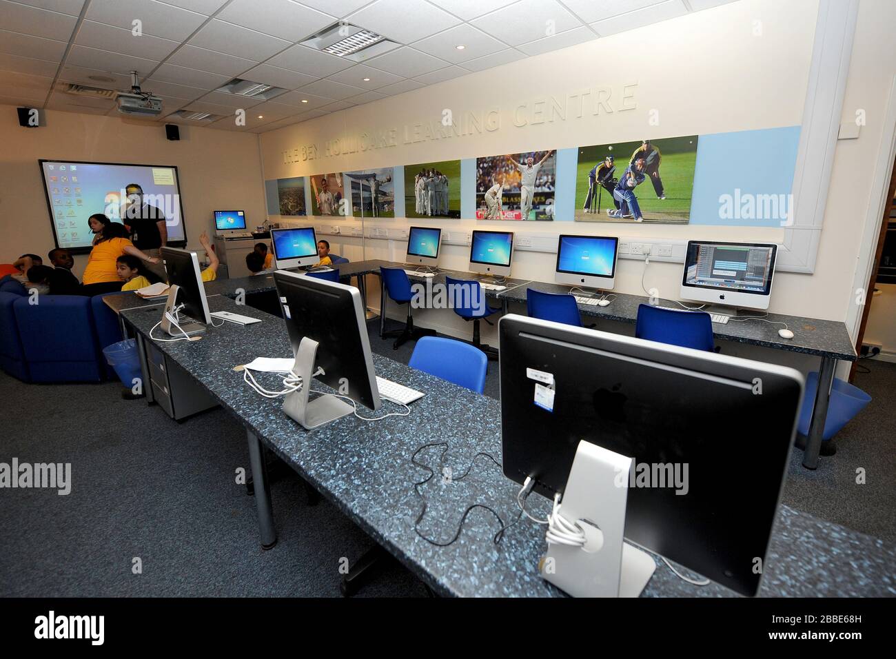 Computers in the Ben Hollioake Learning Centre Stock Photo - Alamy