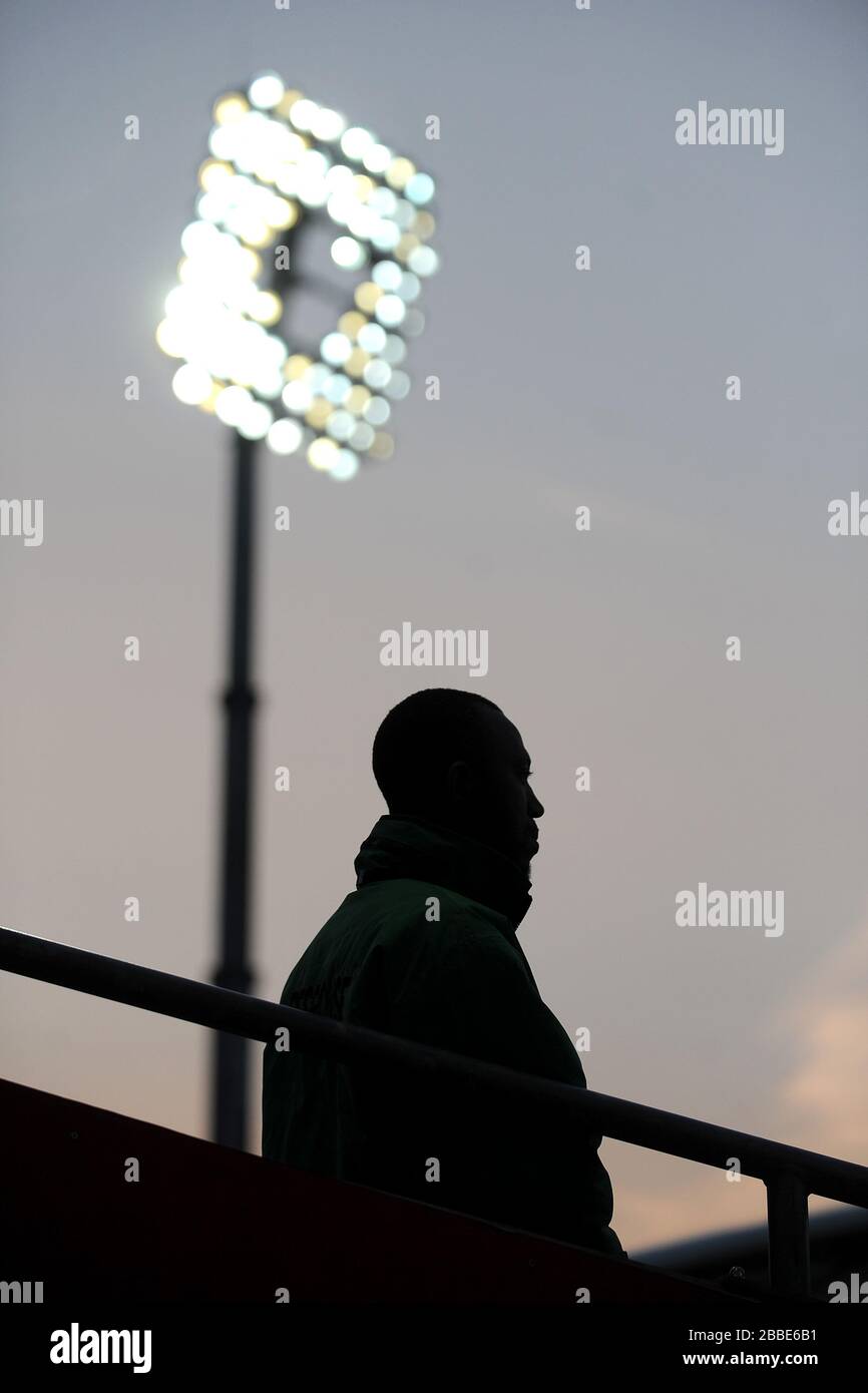 A steward on duty during the game between England and New Zealand Stock ...