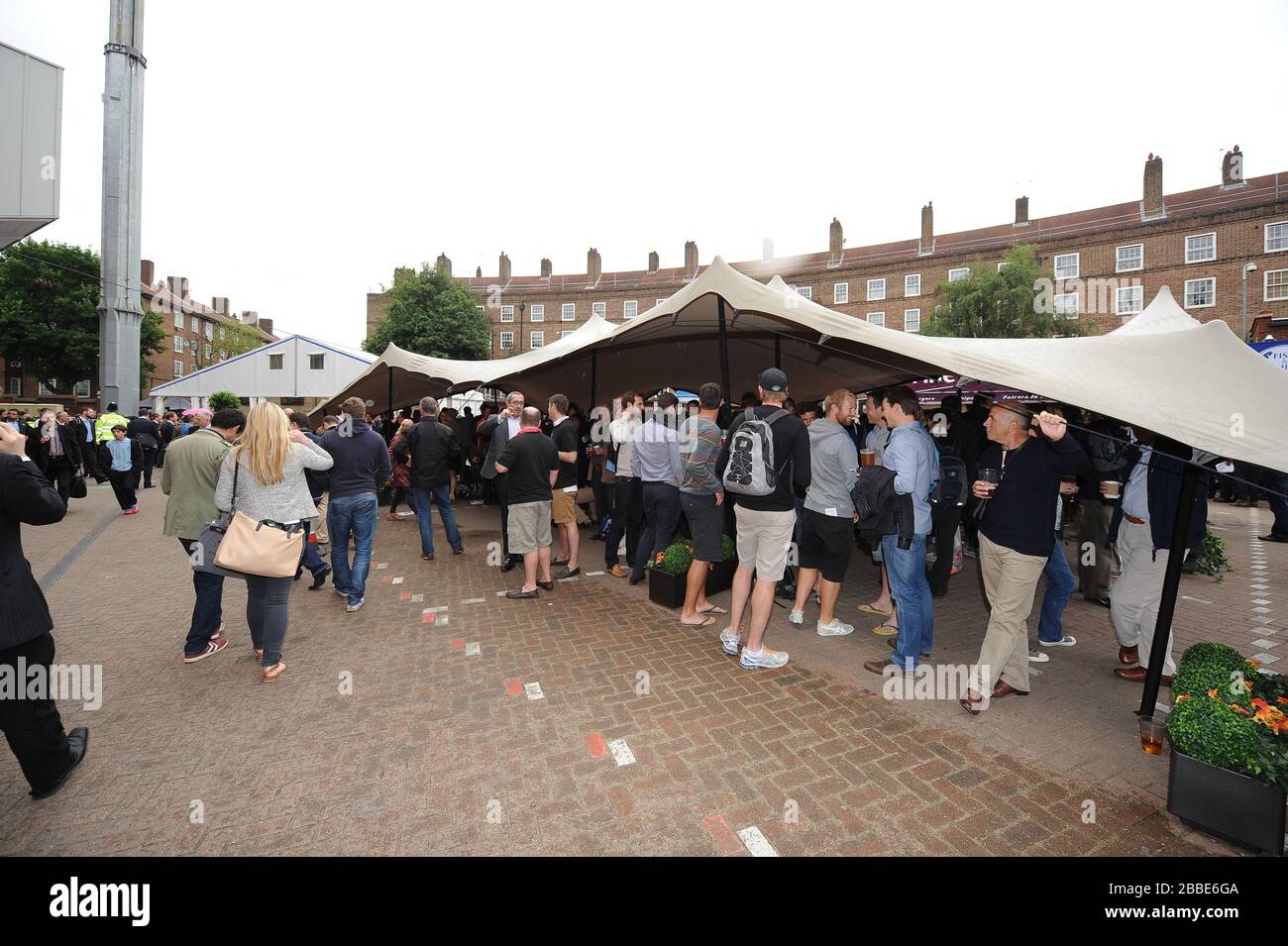Spectators take part in activities around the ground Stock Photo - Alamy