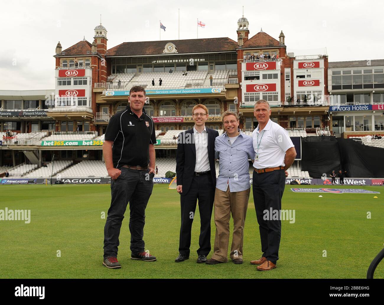 Paul Joseph, Adam Joseph and Alec Stewart right) with Surrey's head ...