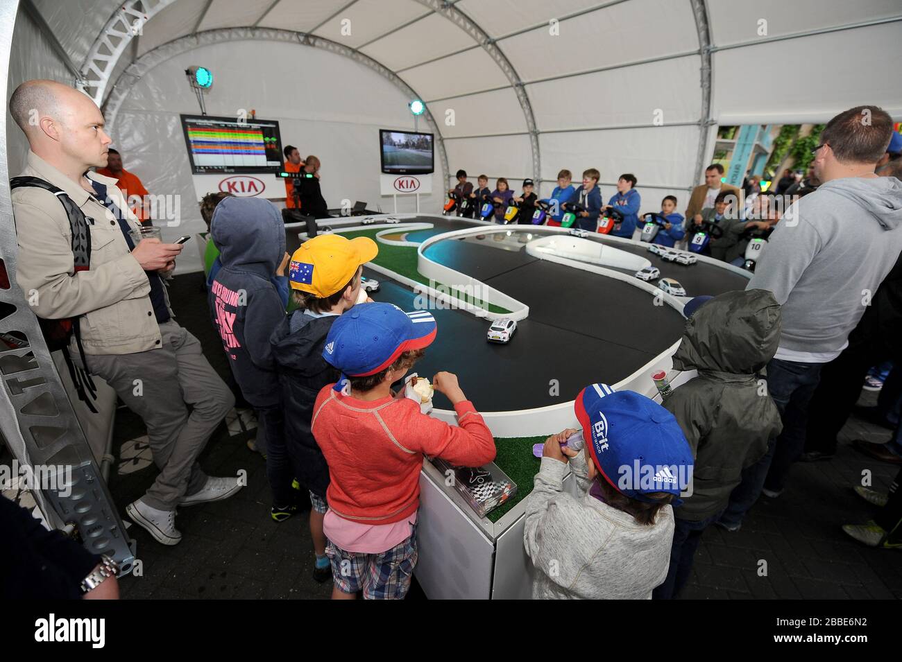Spectators take part in activities Stock Photo - Alamy