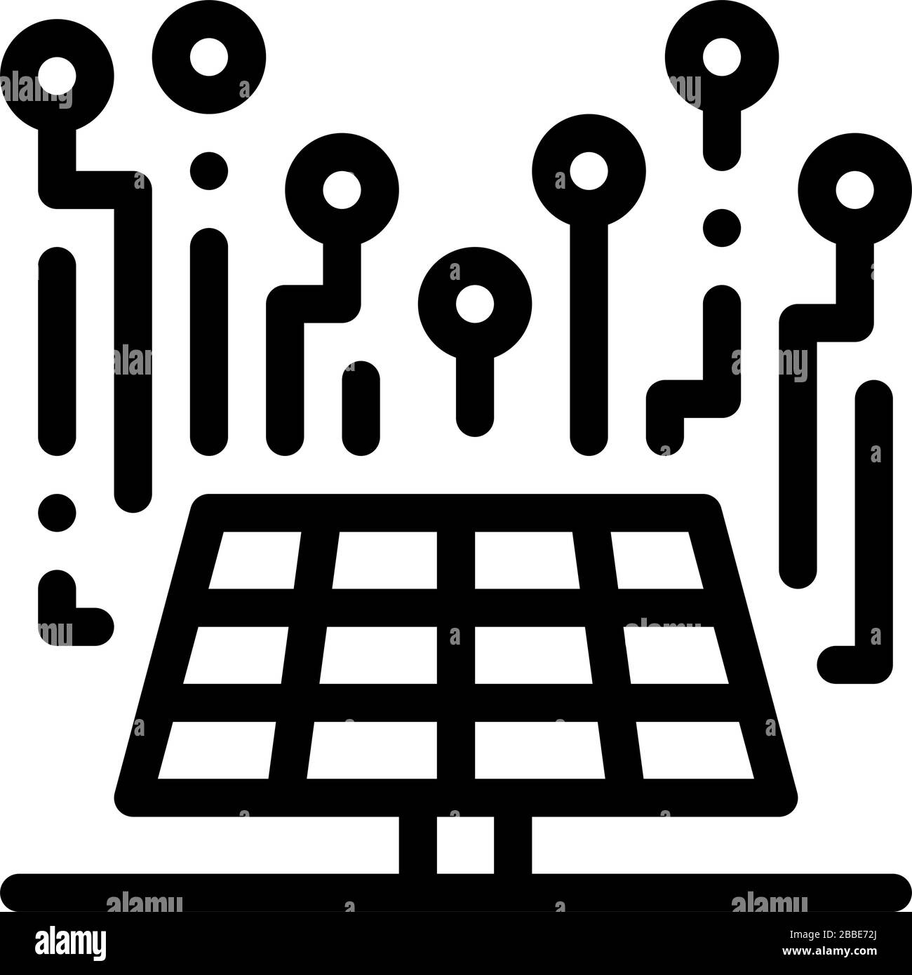 solar sensors icon vector outline illustration Stock Vector Image & Art ...