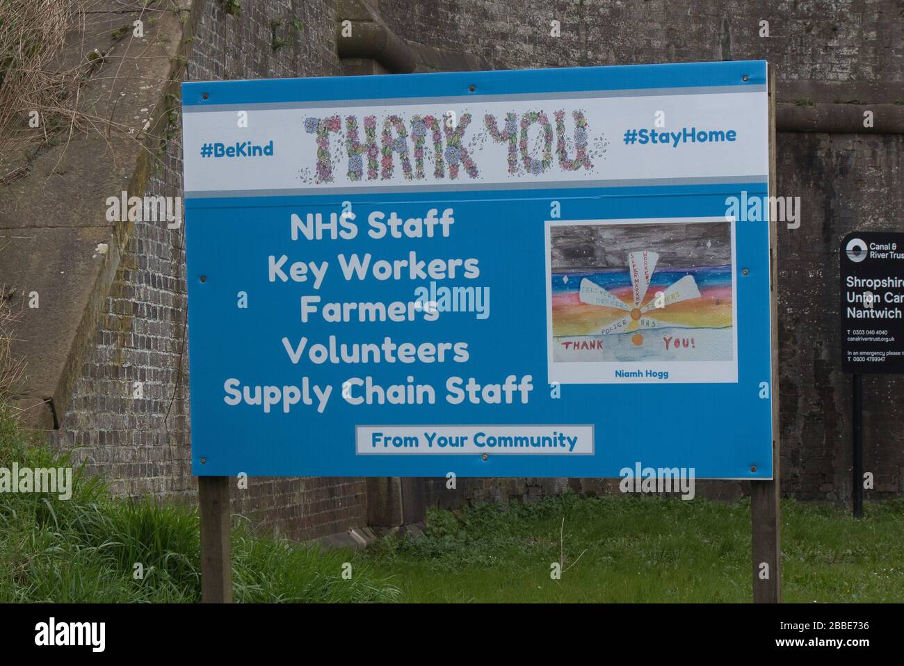 Thank You NHS sign, Nantwich Stock Photo - Alamy