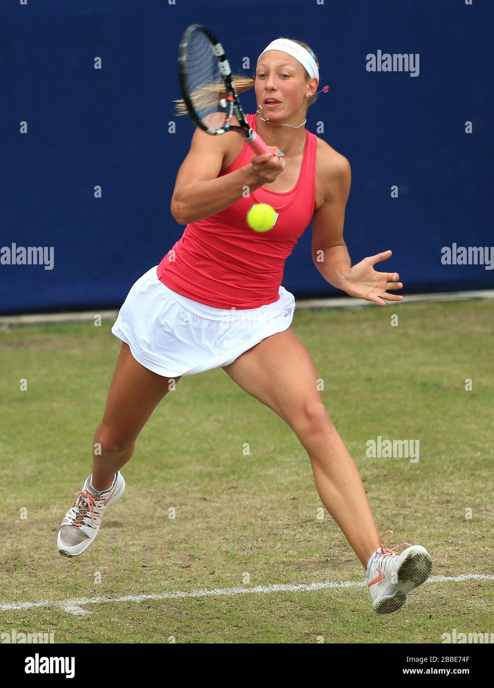 Yanina Wickmayer during her match with Yulia Putintseva during the ...