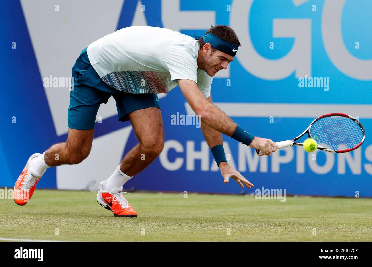 Juan Martin Del Potro during his match against Daniel Evans at the ...