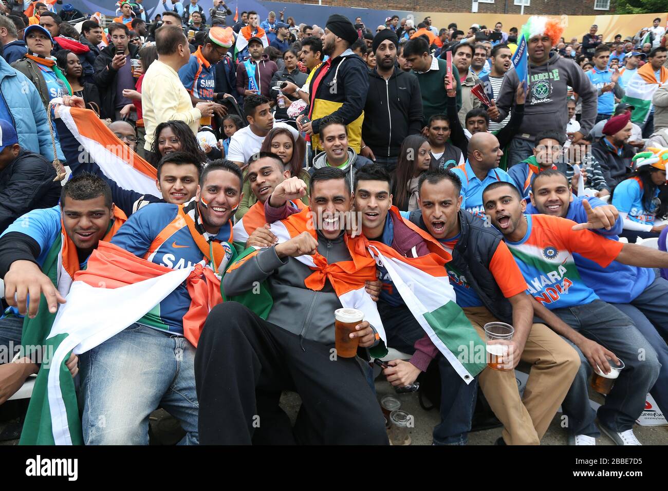 India fans soak up atmosphere in stands hi-res stock photography and ...