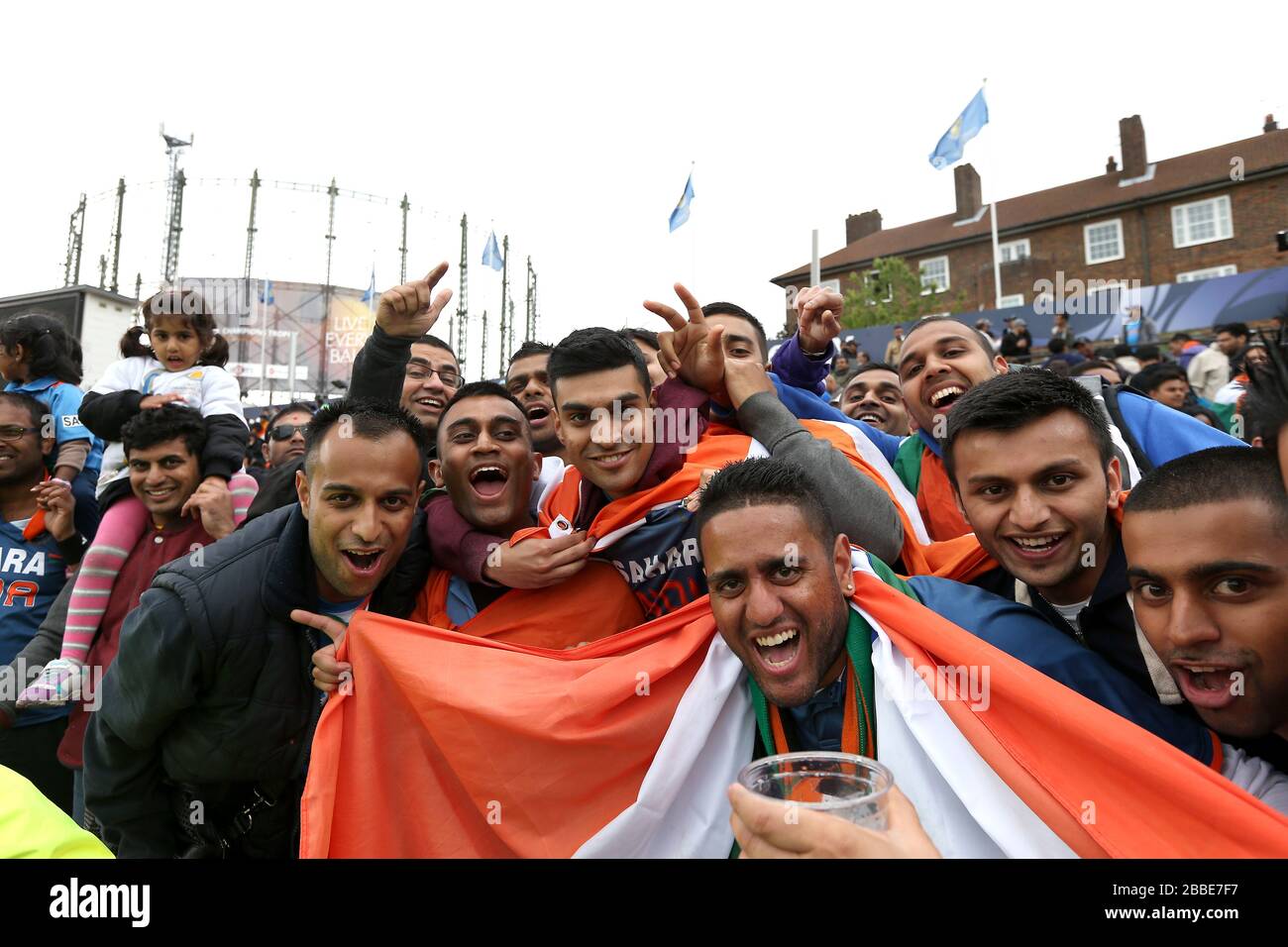 India fans soak up atmosphere in stands hi-res stock photography and ...