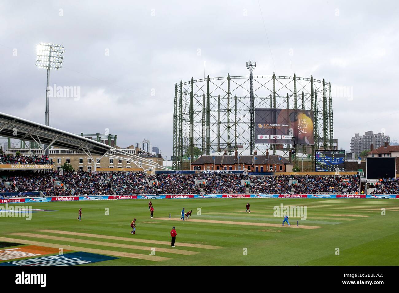A general view of the Kia Oval during the game between India and West ...