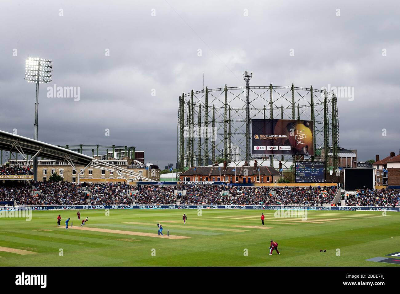 A general view of the Kia Oval during the game between India and West ...