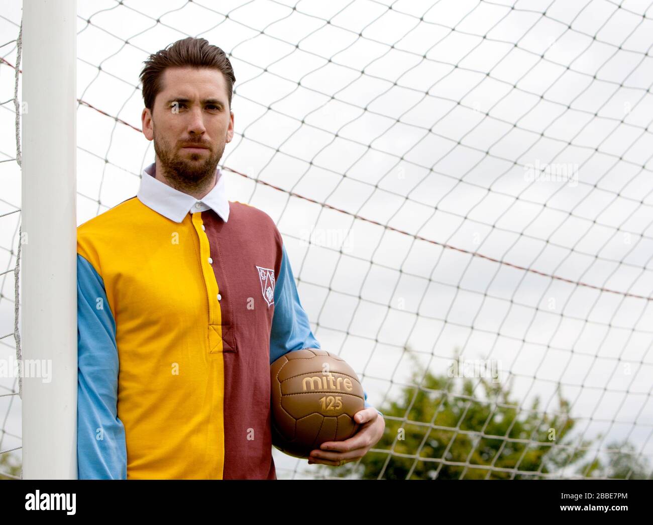 Derby County's Shaun Barker wears a replica of a 1884 Derby County ...