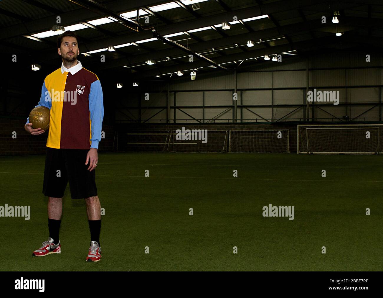 Derby County's Shaun Barker wears a replica of a 1884 Derby County ...