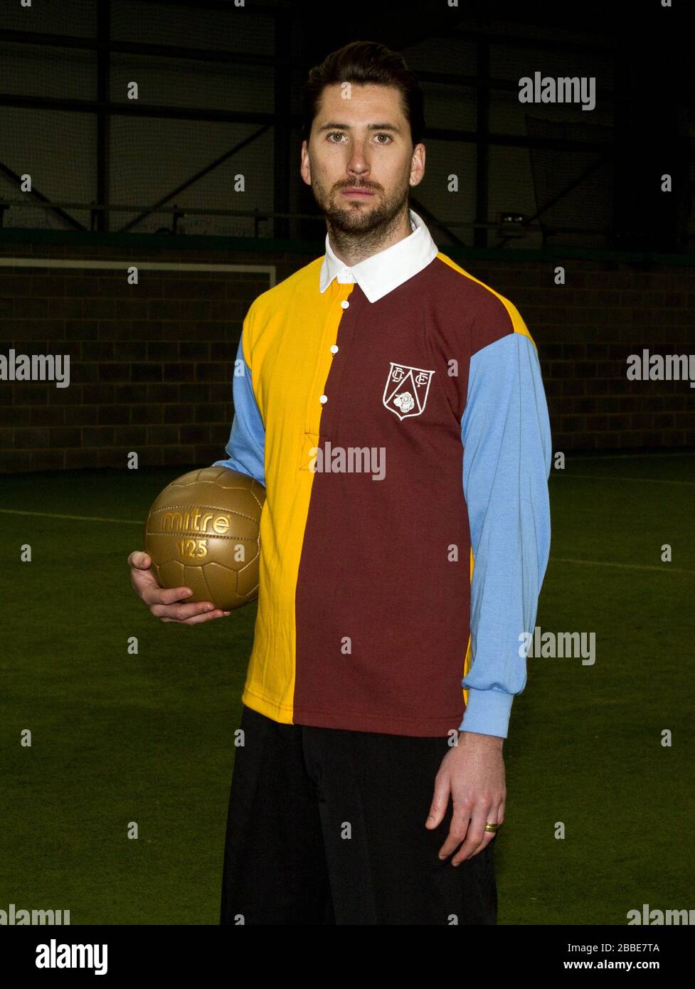 Derby County's Shaun Barker wears a replica of a 1884 Derby County ...