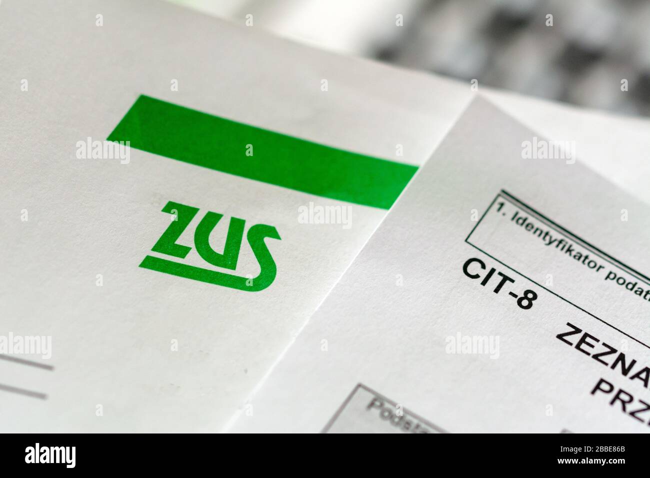 Gdansk, Poland - March 31, 2020: ZUS (National Social Insurance Company ...