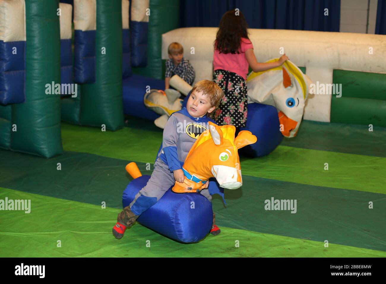 A children's activity inside at Sandown Park Racecourse Stock Photo - Alamy