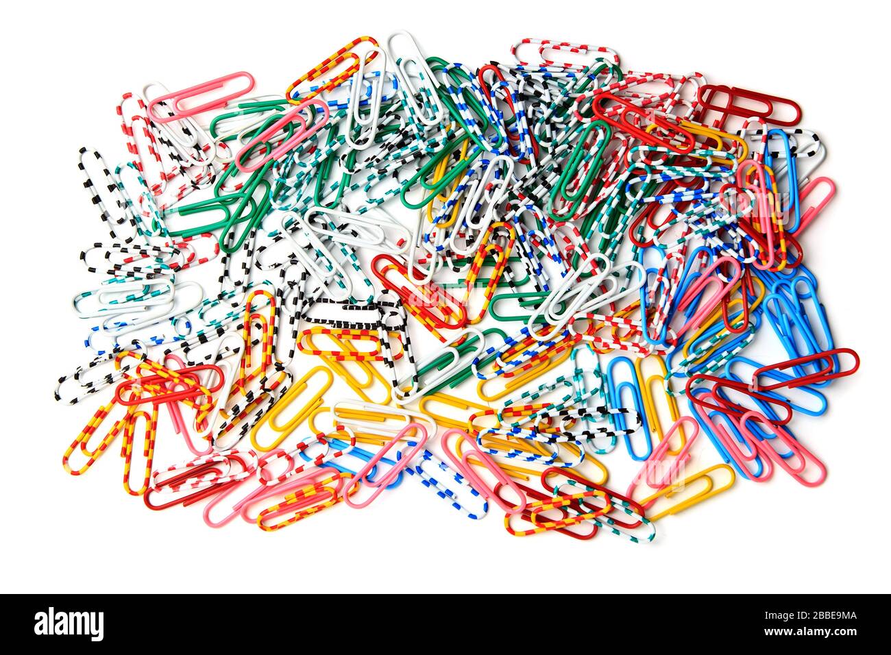 Paper clips on the isolated background Stock Photo - Alamy