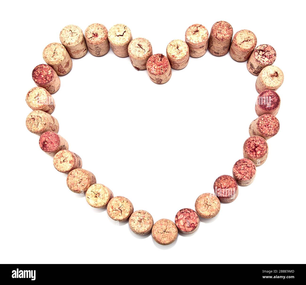 cork heart on the isolated background Stock Photo - Alamy