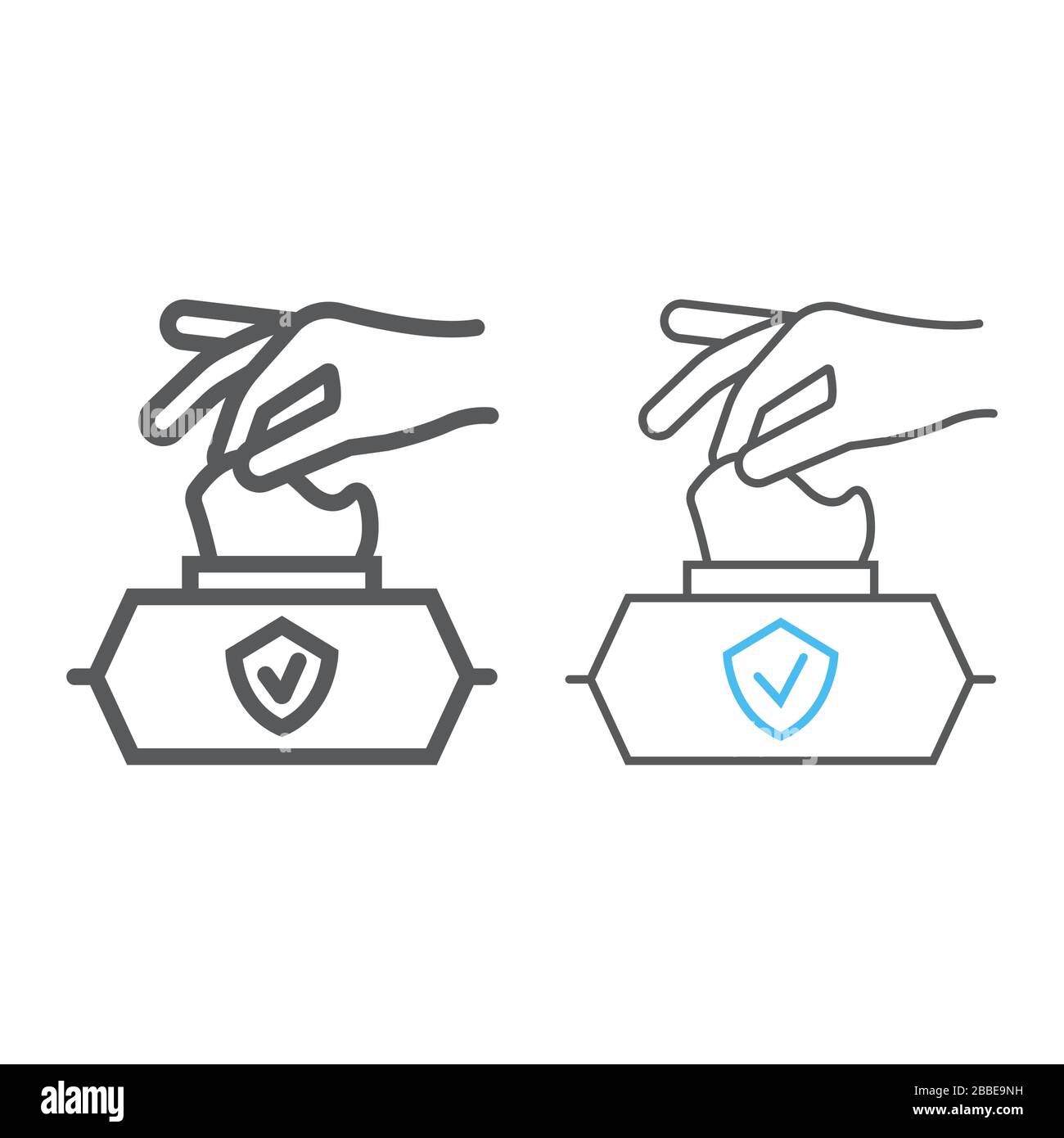 Wet tissues vector hi-res stock photography and images - Alamy