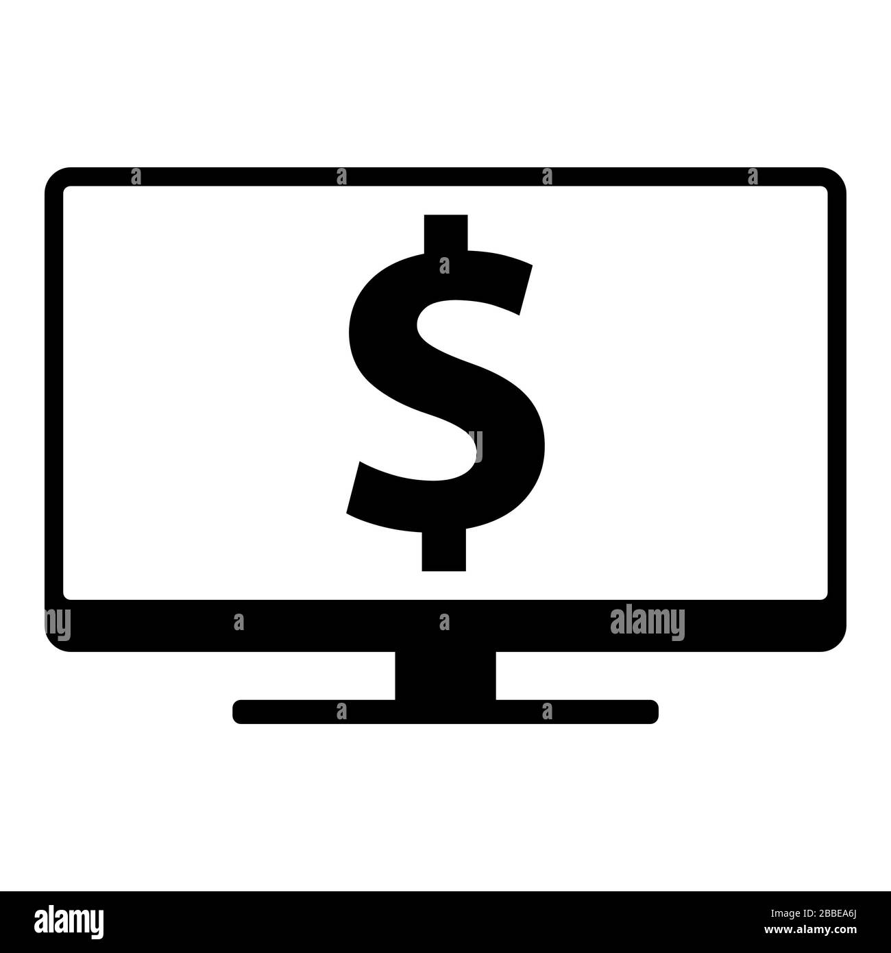 Dollar and screen Stock Photo - Alamy