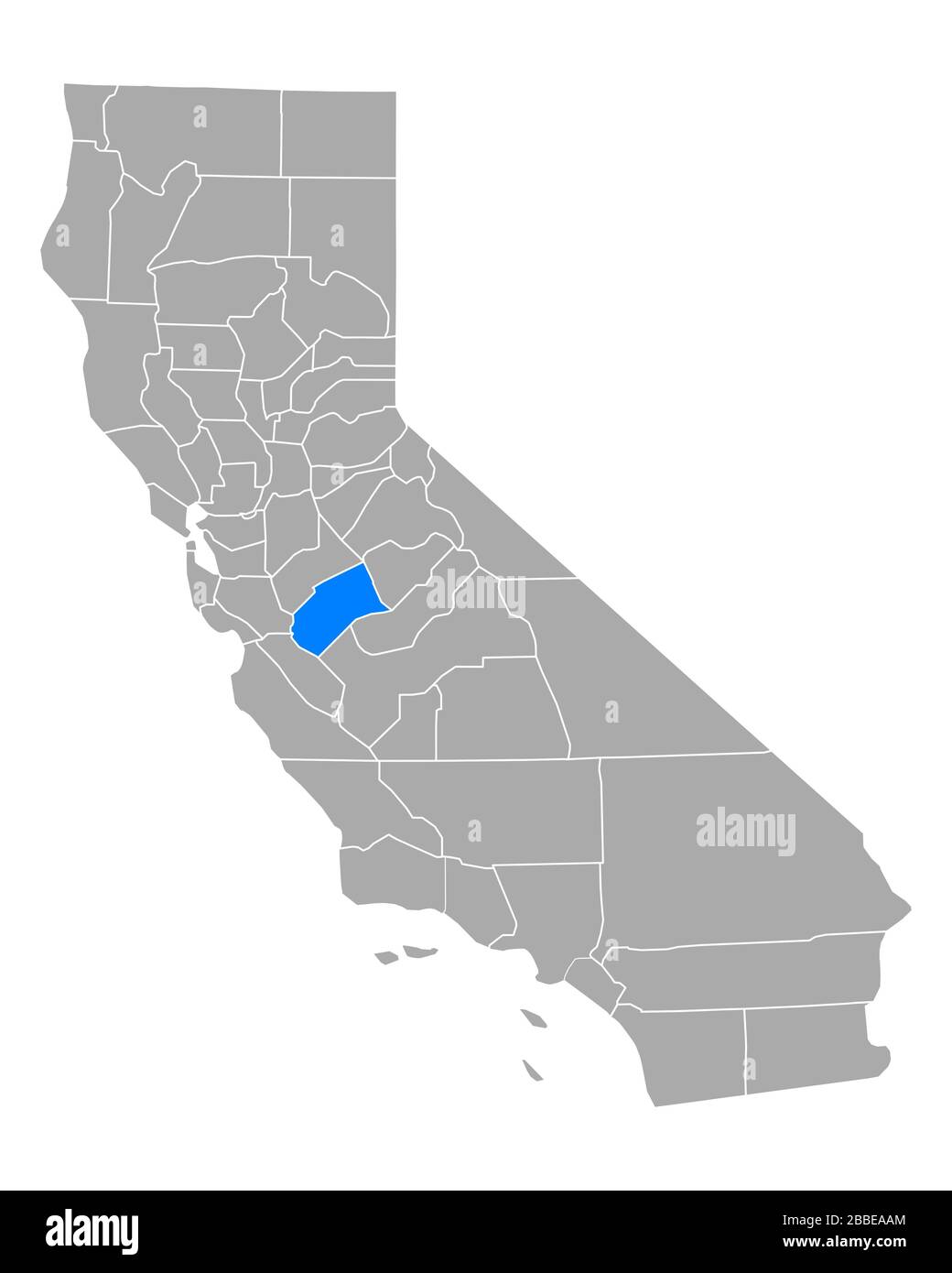 Map of Merced in California Stock Photo - Alamy