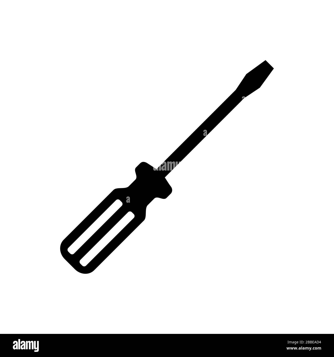 Screwdriver icon on white Black and White Stock Photos & Images - Alamy