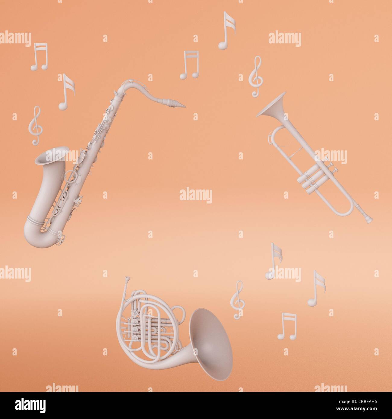 Musical notes 3d hi-res stock photography and images - Alamy