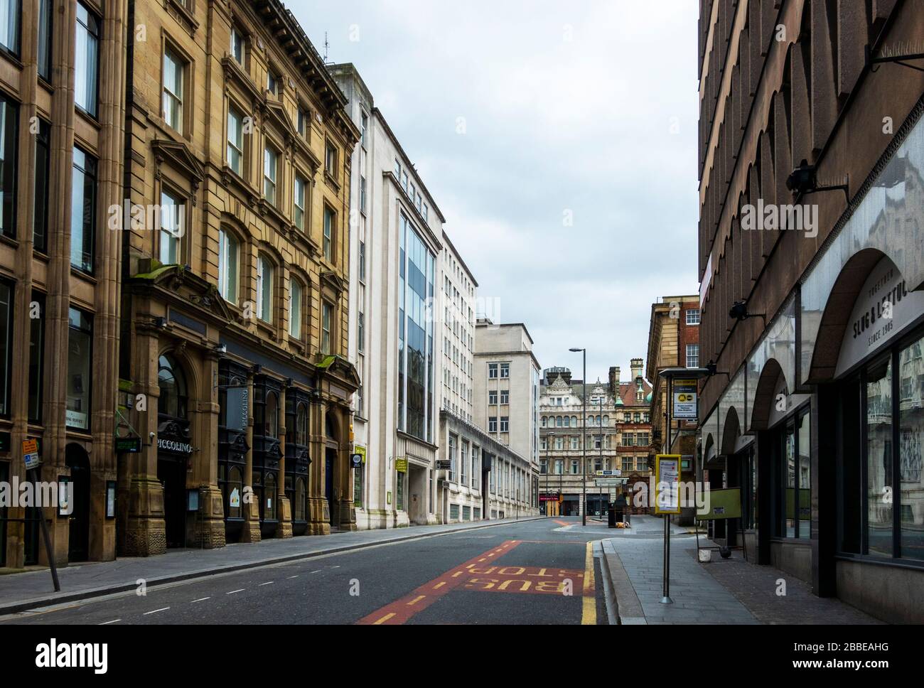 COVID-19 (coronavirus) — empty Cook Street in Liverpool City Centre ...