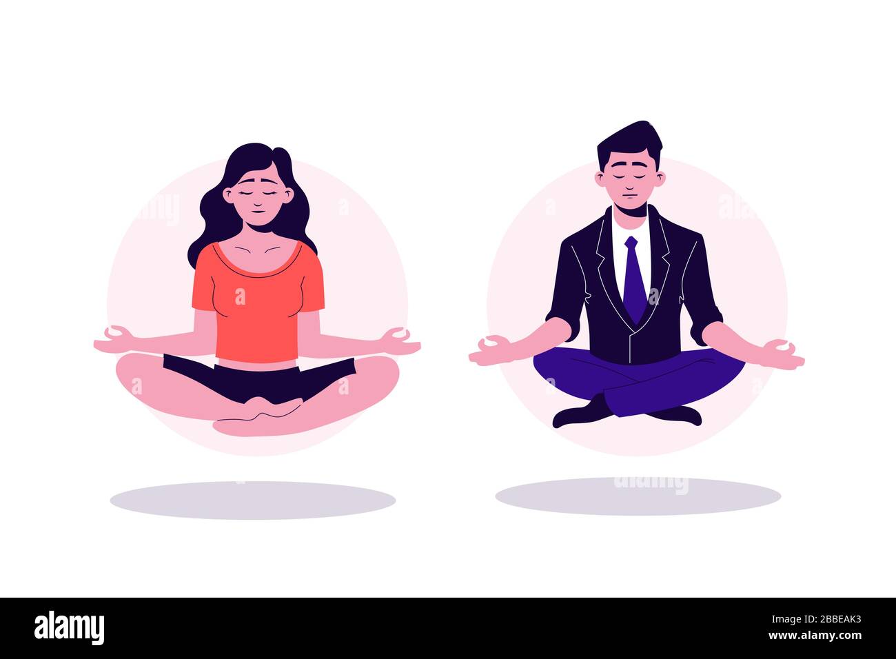 Emotional pretty woman sitting Stock Vector Images - Alamy