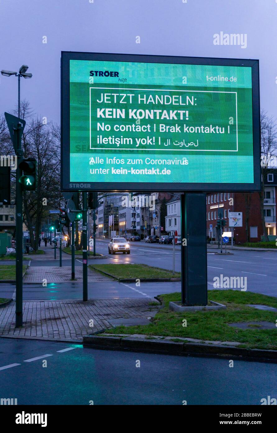 Call to keep distance, advertising campaign of the outdoor advertising ...