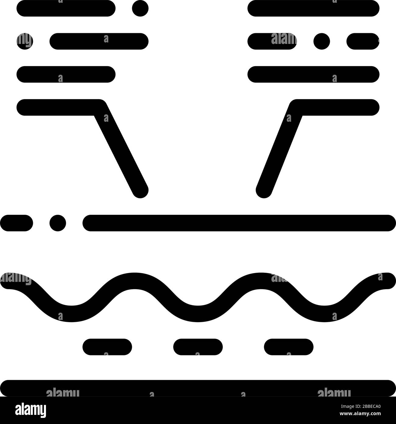 skin structure icon vector outline illustration Stock Vector Image ...