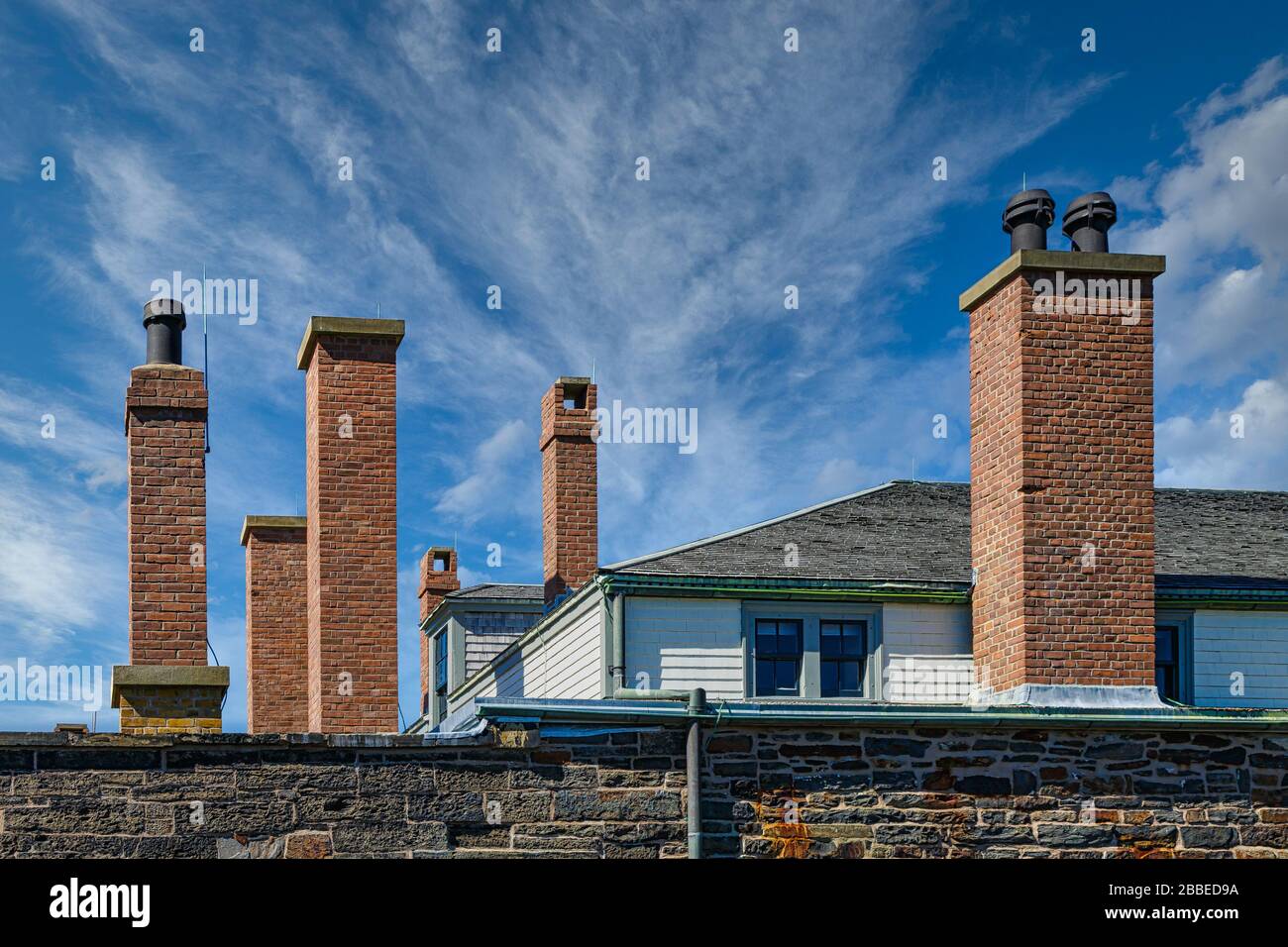 Chimneys on castle hi-res stock photography and images - Alamy
