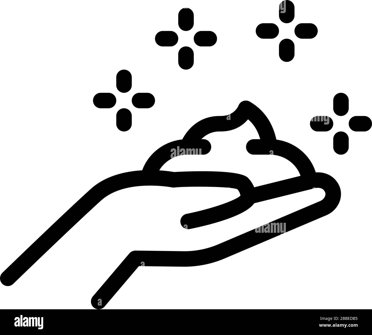 hand cream icon vector outline illustration Stock Vector Image & Art ...