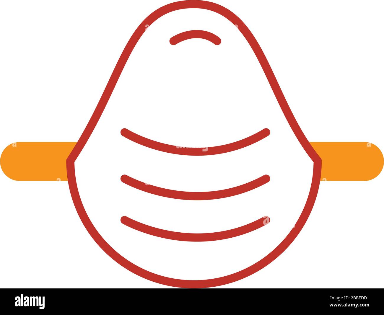 mouth mask icon over white background, half line half color style ...