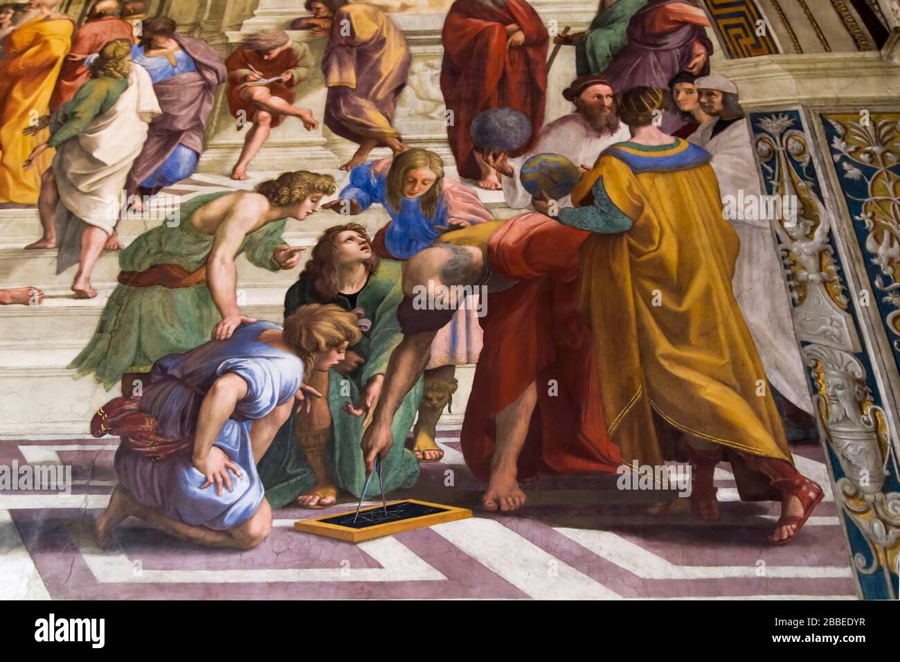 Pythagoras vatican city museum painter Stock Photo - Alamy