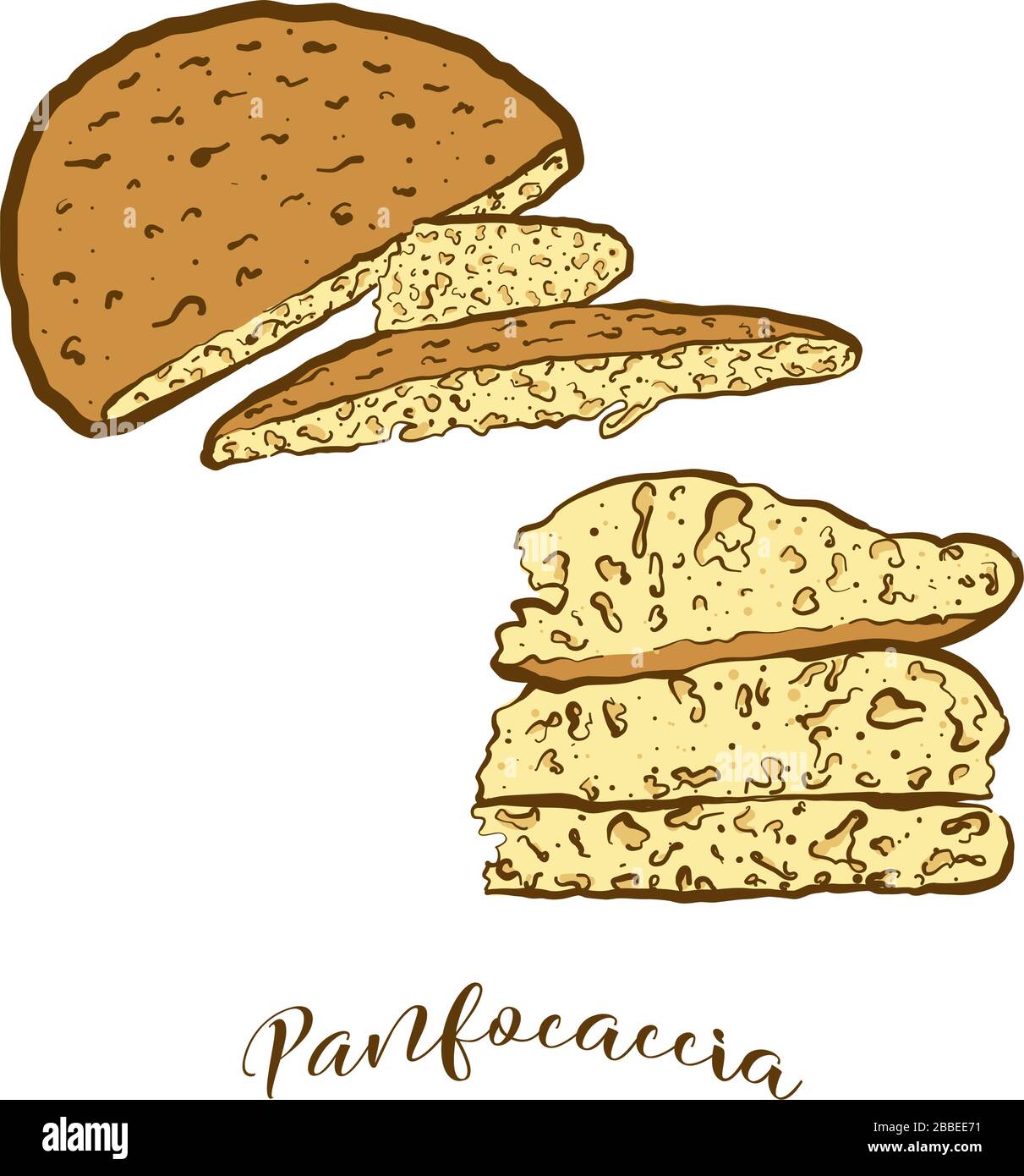 Focaccia liguria Stock Vector Images - Alamy